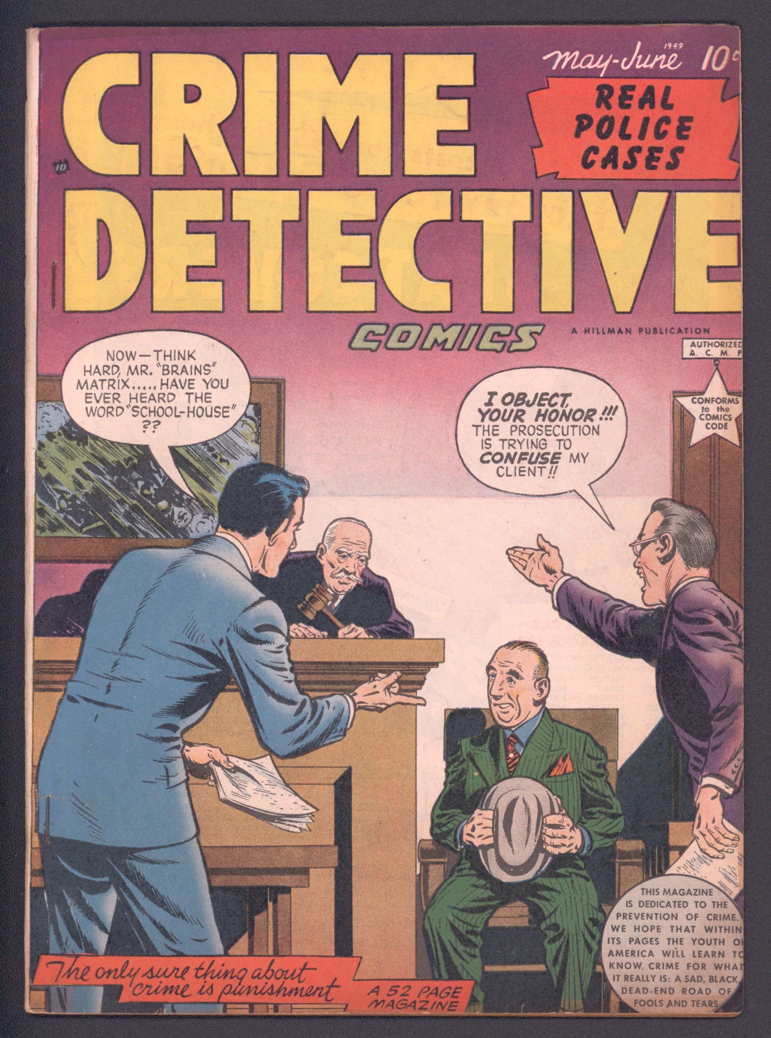 Crime Detective Comics Volume 1 (1948 Hillman) # 8 Raw